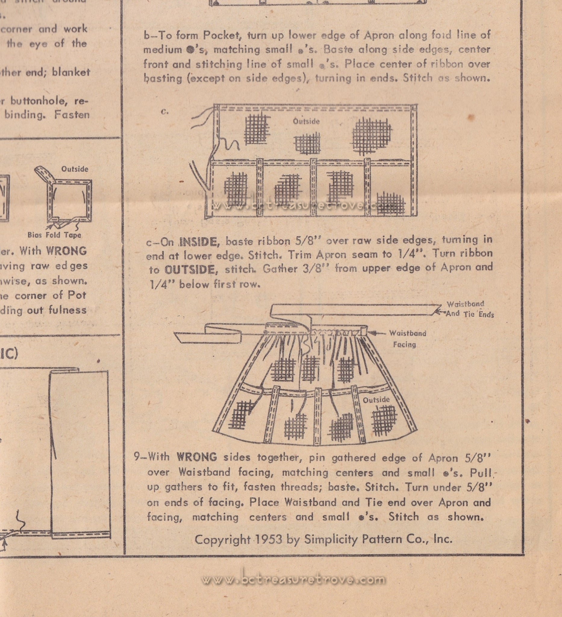 cobbler apron sewing pattern